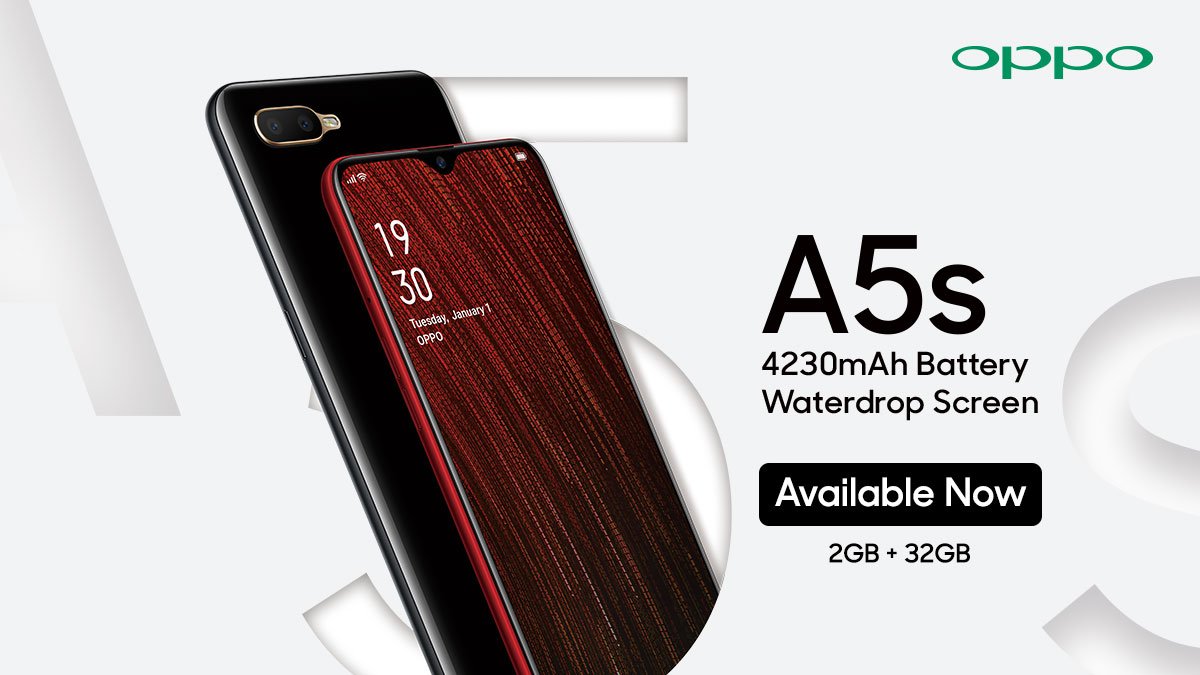 Oppo A5s with 4GB RAM and 64GB internal storage launched in India ...