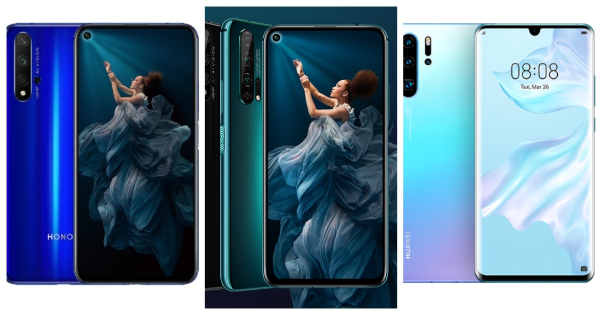 Compare: Honor 20 and Honor 20 Pro and Huawei P30 Pro