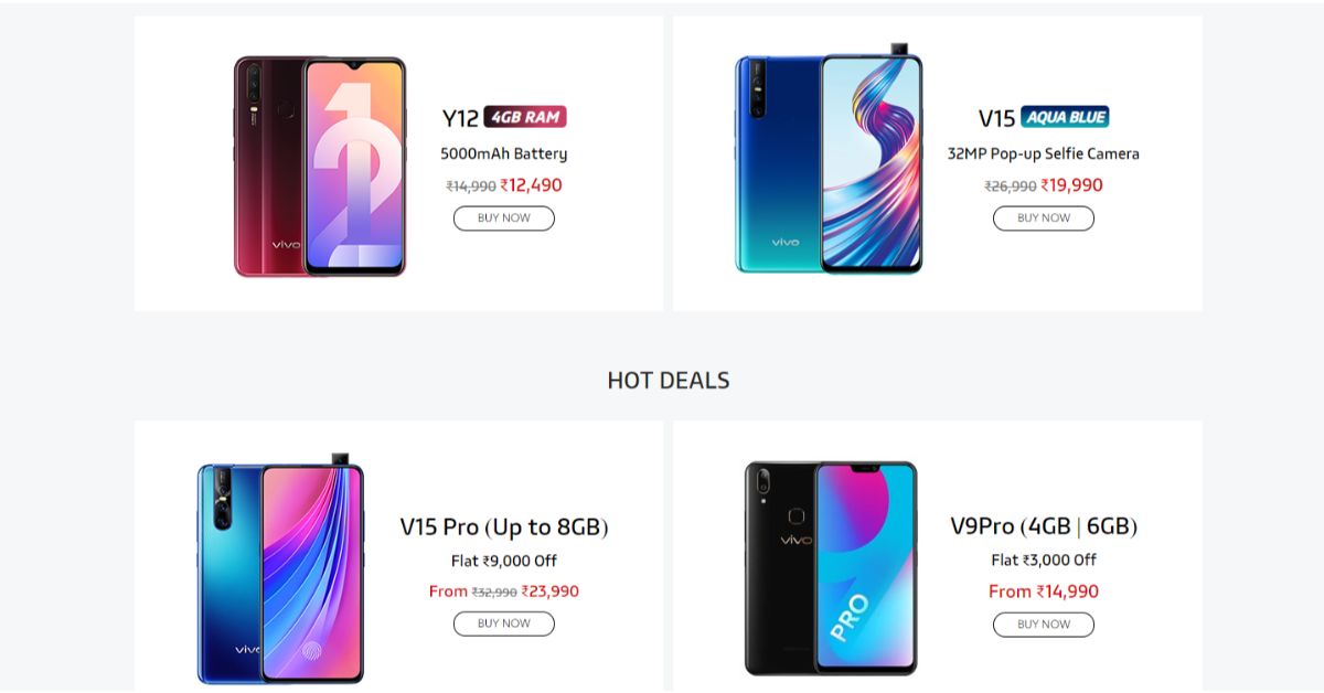 Vivo is offering mobile phones at 50 percent off in its Freedom ...