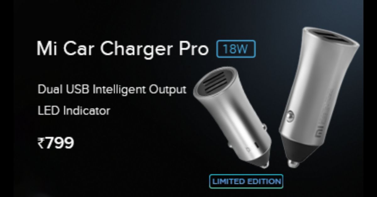 Xiaomi launched Mi Car Charger Pro 18W in India at Rs 799