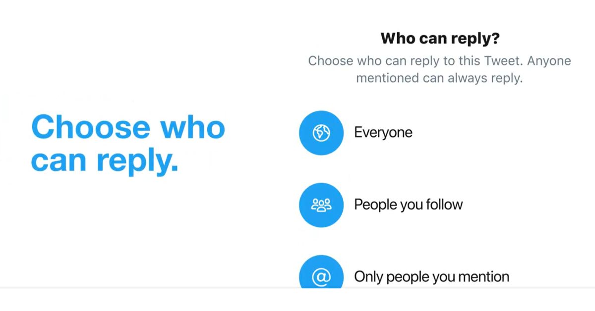 Twitter brings new functionality to allow users to limit replies on ...