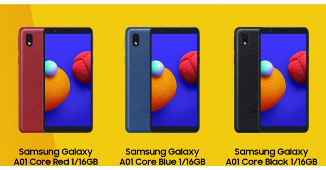 Samsung Galaxy A01 Core with HD+ LCD display launched: Technical ...