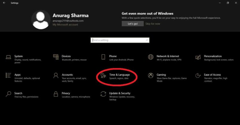How to change your country and language settings in Windows 10?
