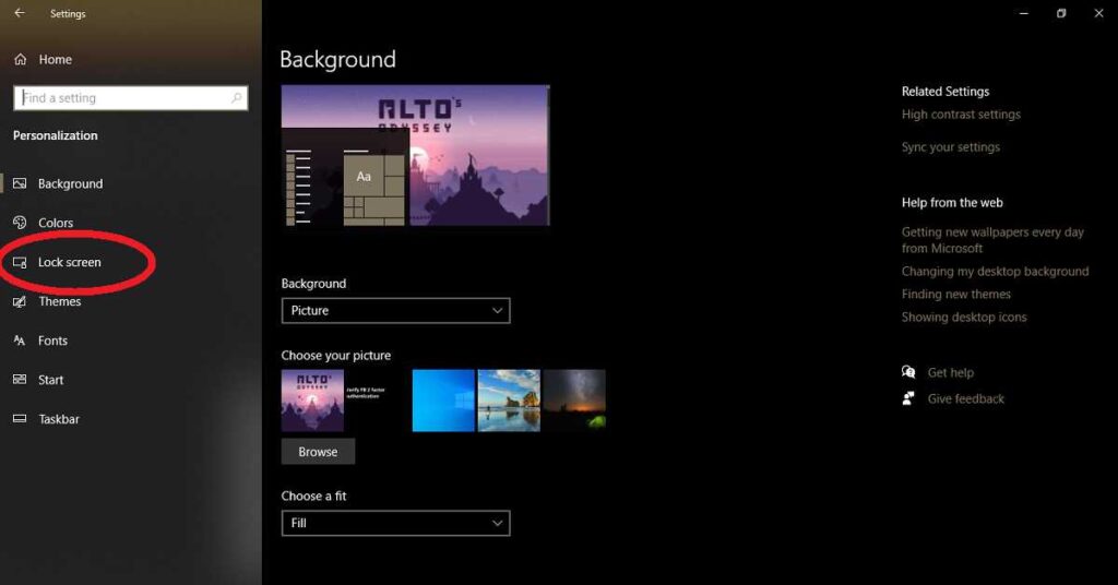 How can you change your wallpaper on Windows 10 lock screen?