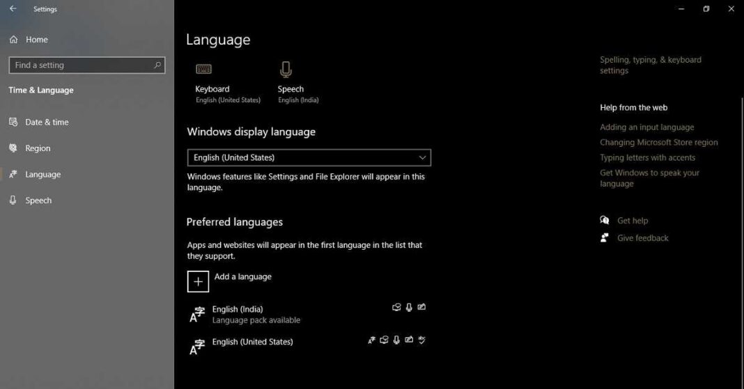 How to change your country and language settings in Windows 10?