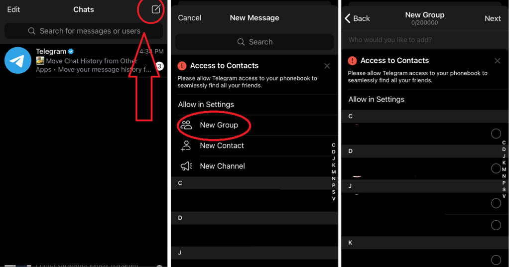 How to create, find and join telegram groups and channels?