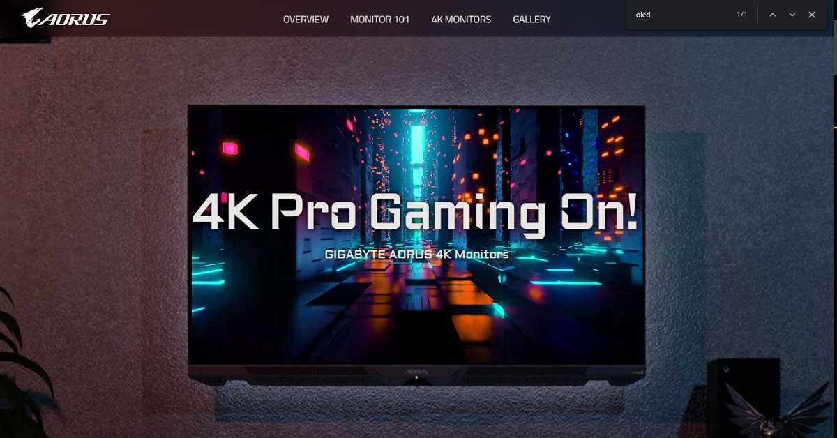 Gigabyte Aorus announced its first 4K gaming monitor series with 120 Hz ...