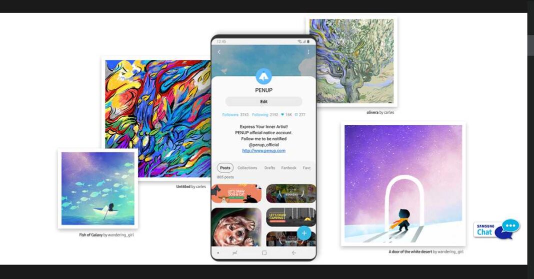 Samsung rolled out a major update of its PENUP drawing application