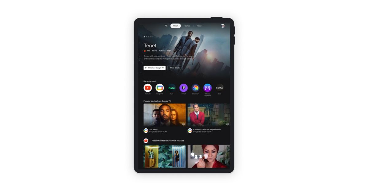 Google announced Entertainment Space for Android tablets to offer a ...