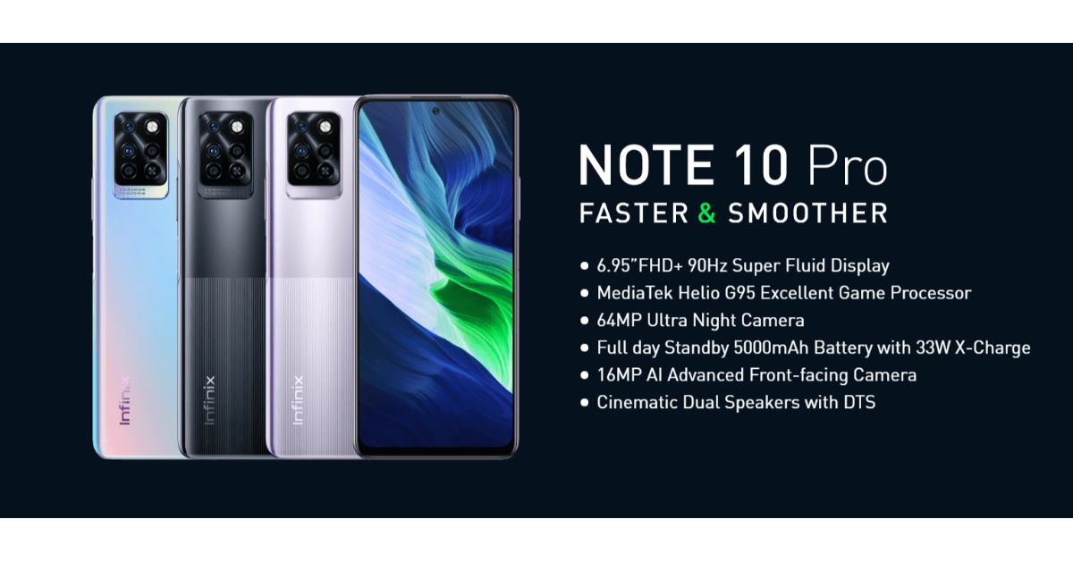 Infinix Note 10, Note 10 Pro and Note 10 Pro NFC with MediaTek ...