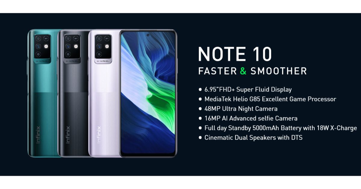 Infinix Note 10, Note 10 Pro and Note 10 Pro NFC with MediaTek ...