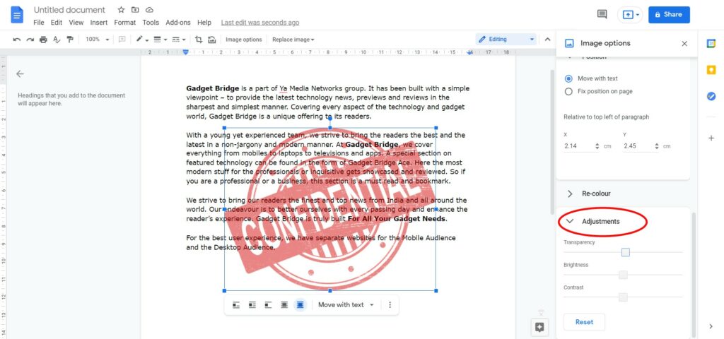 How to add a watermark in your Google Documents. - A perfect guide
