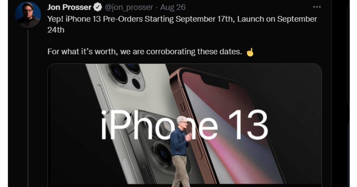 Apple iPhone 13 series entire launch timeline leaked