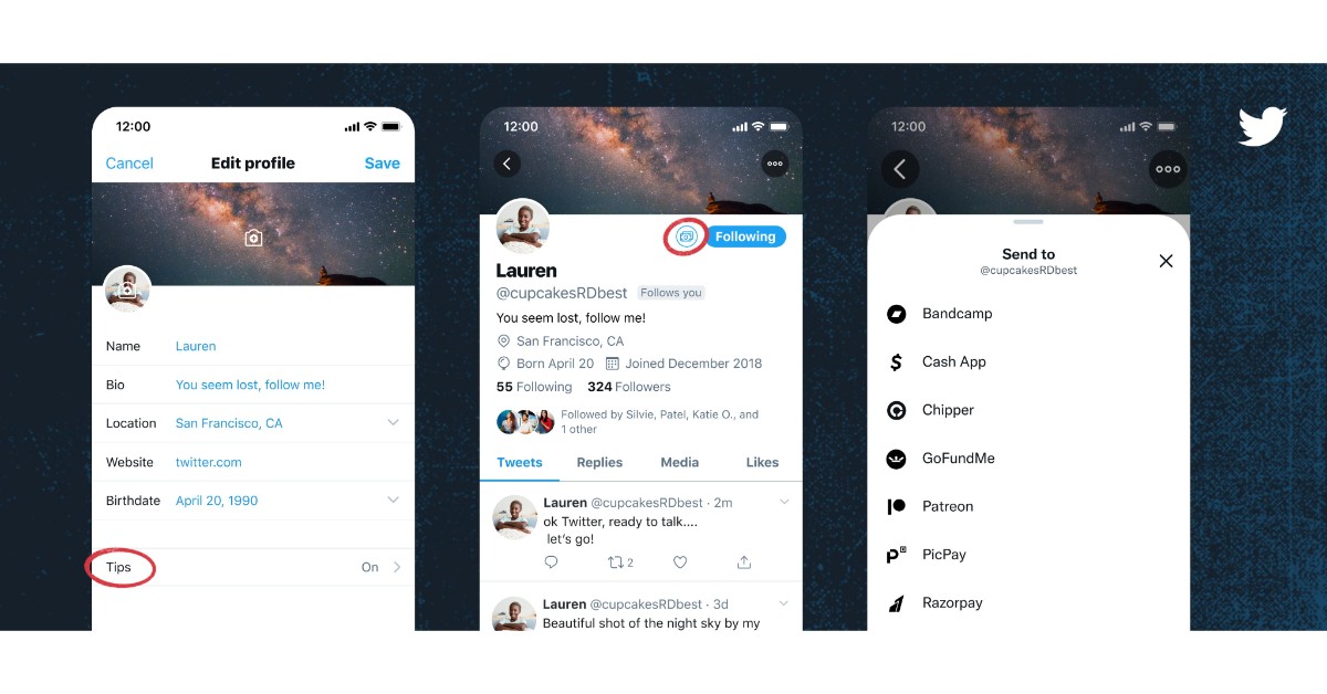 Twitter adds Bitcoin support to Tips, now allows Spaces users to record ...