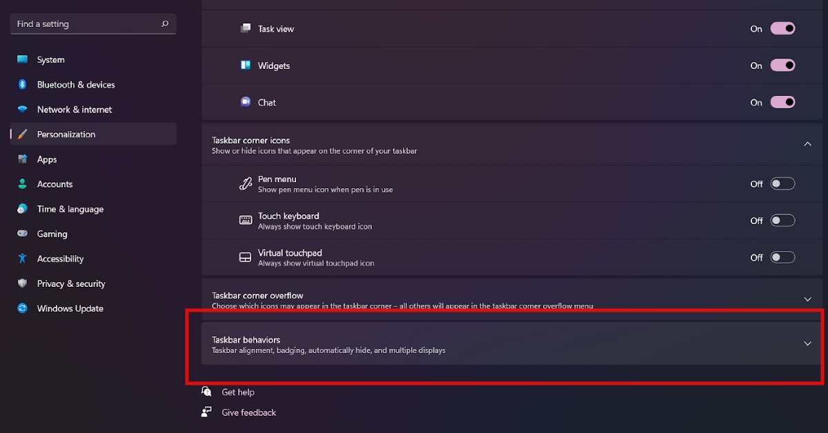 How to move taskbar icons from middle to left side on Windows 11