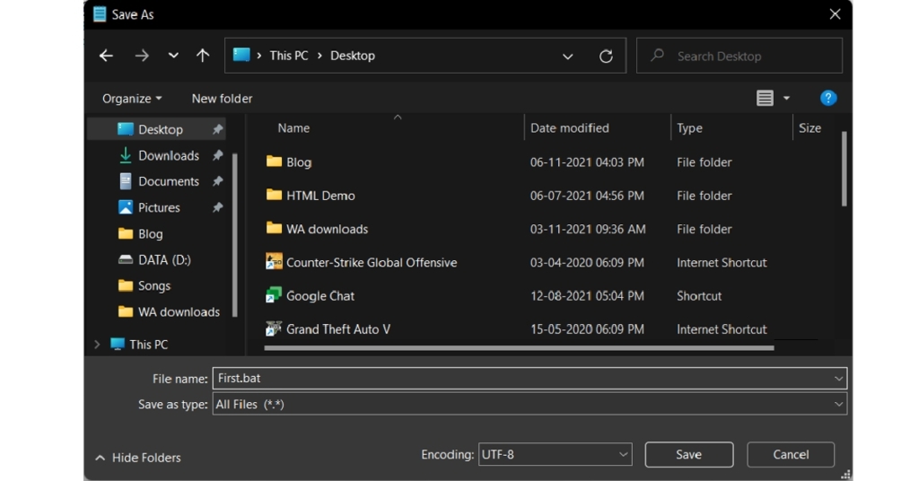 How to create and run batch files on Windows 10?