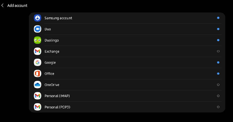 How to add, remove or delete a Samsung account from an Android smartphone