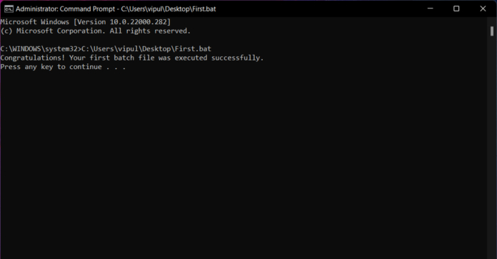 How to create and run batch files on Windows 10?