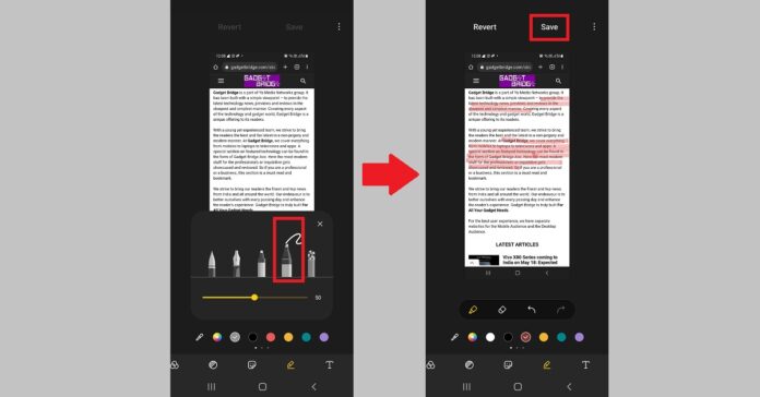 How To Highlight, Draw And Write On Android Smartphone Screenshots