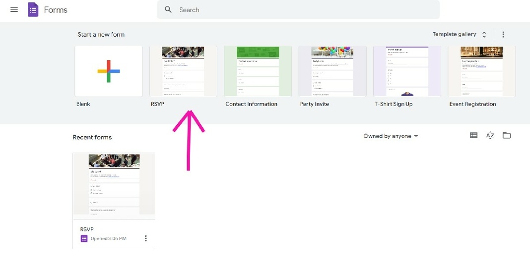 How to create an RSVP form on Google Forms?