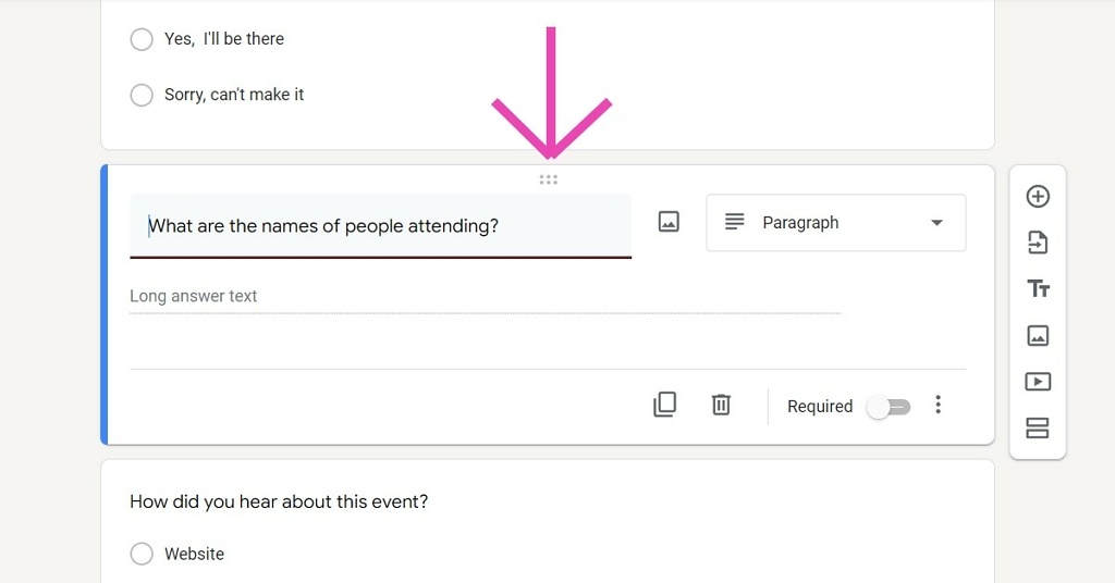 How to create an RSVP form on Google Forms?