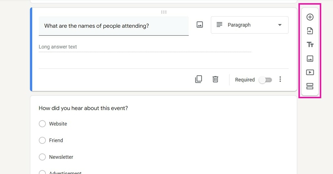 How to create an RSVP form on Google Forms?