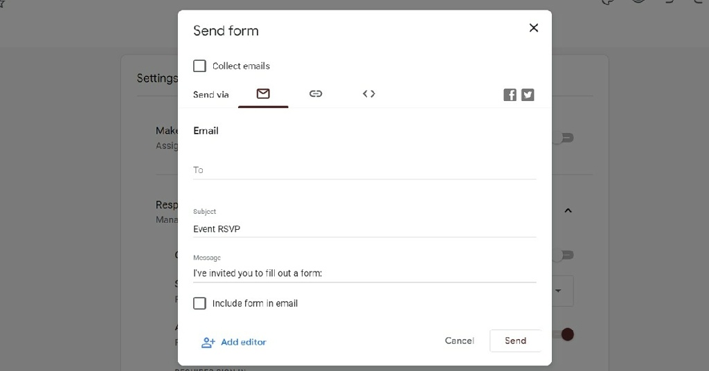 How to create an RSVP form on Google Forms?