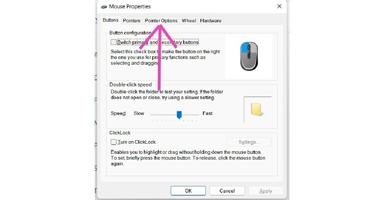 How to change the mouse pointer speed in Windows 11?