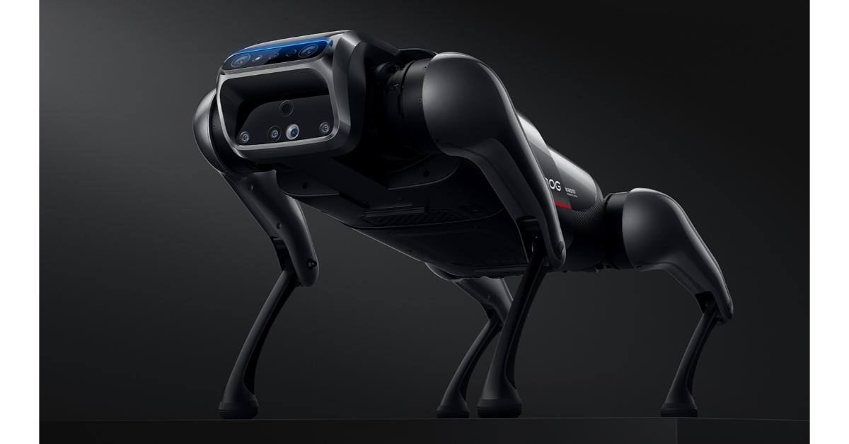 Xiaomi CyberDog, an open-source quadruped robot is on display in India