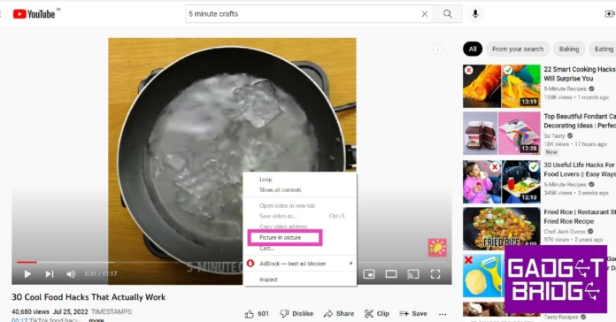 How to Watch YouTube Videos While Browsing Other Tabs in Chrome browser?