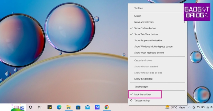 What Does Locking the Taskbar Mean in Windows?