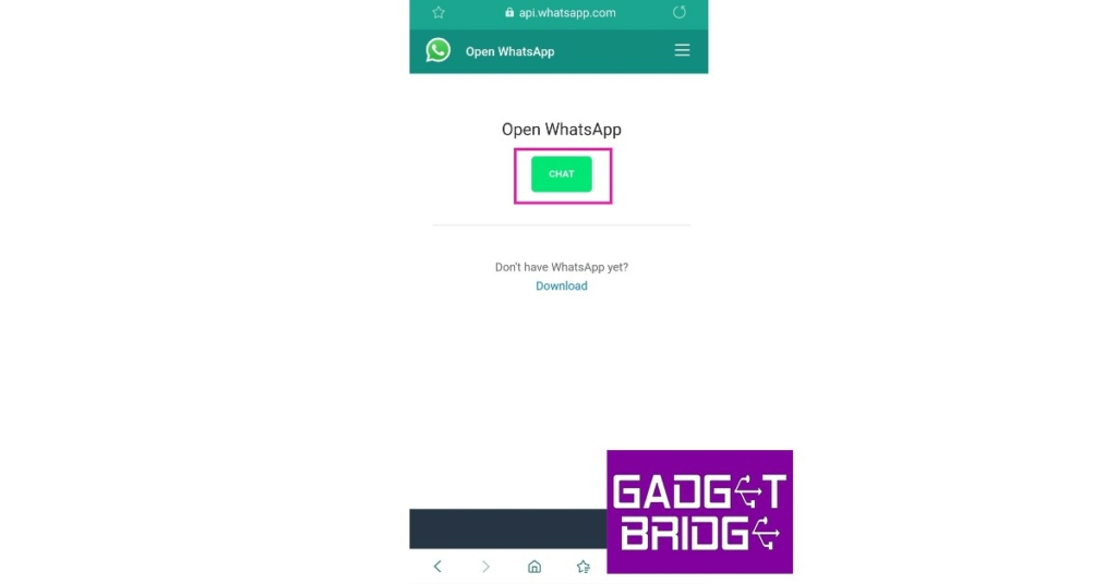 How to message an unsaved number on WhatsApp