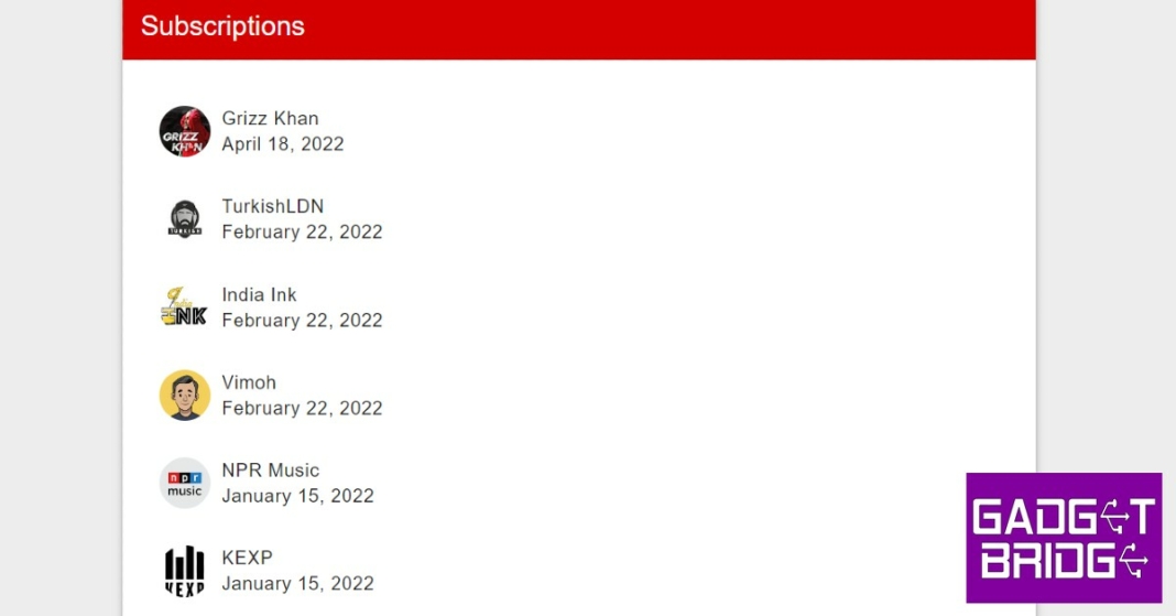 How to Find and View Your Entire YouTube Subscription history (2022)