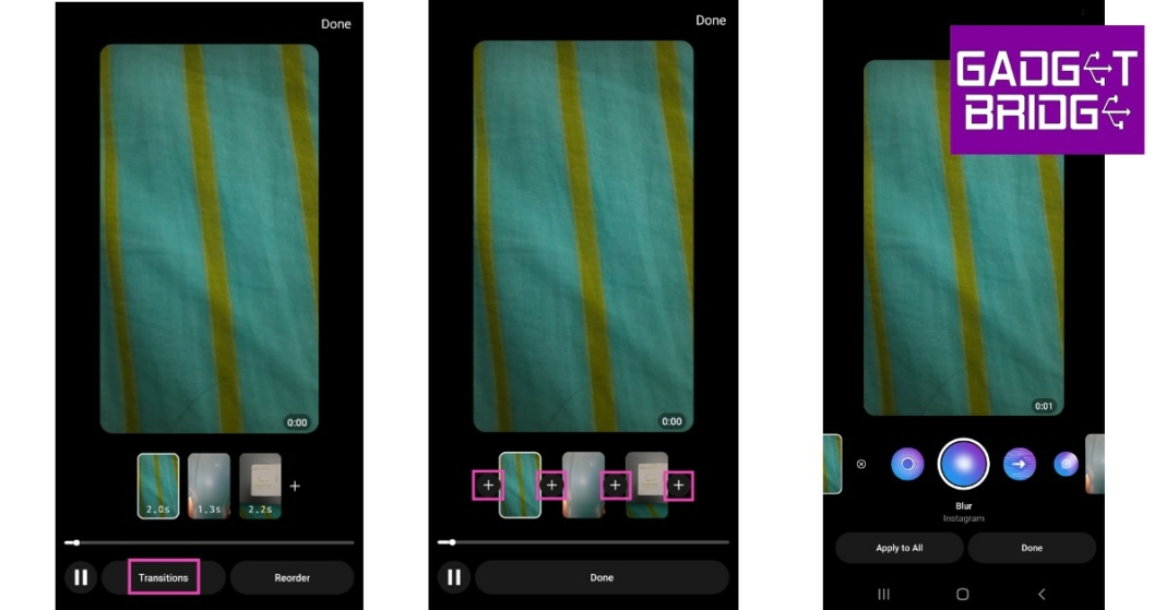 How to create transition effects in your Instagram reels and videos?