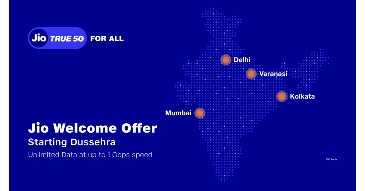 Jio 5G beta trial services rolled out in Delhi, Mumbai, Kolkata and ...