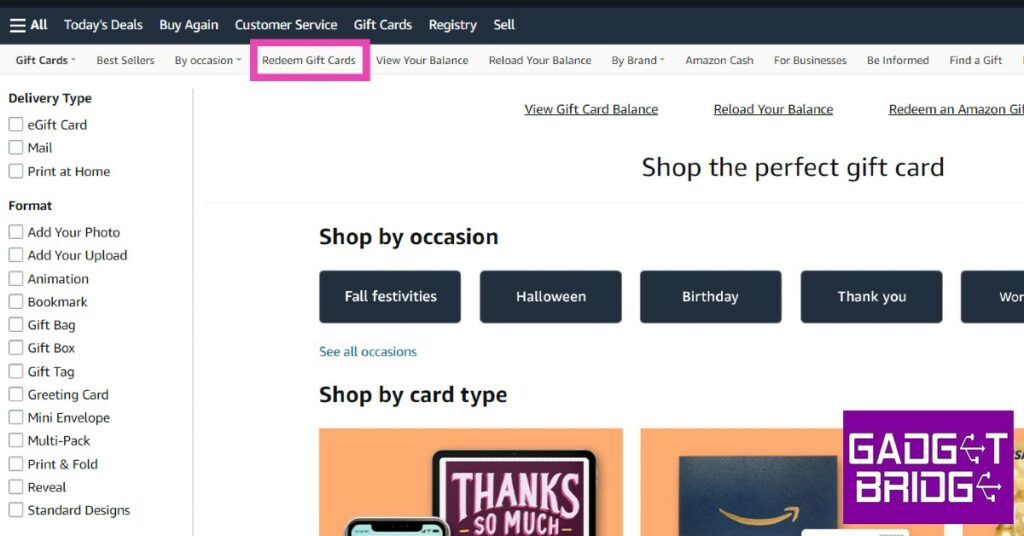 How to redeem an Amazon Gift card?
