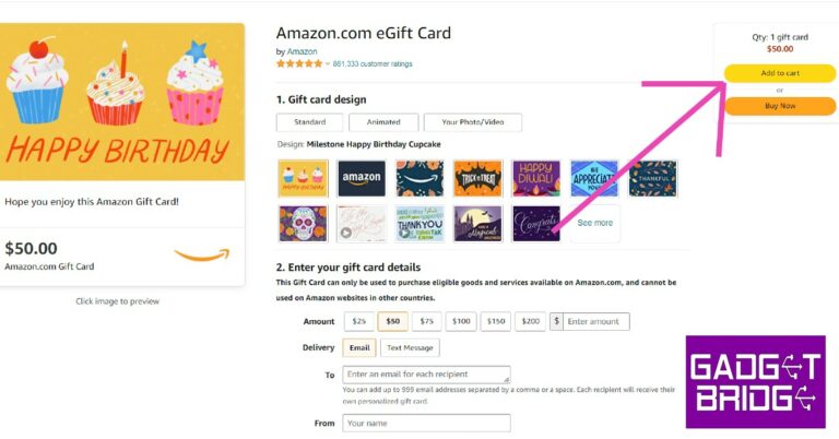How to buy a gift card on Amazon?