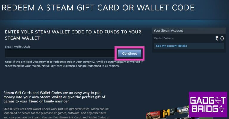 How to buy and redeem a Steam Gift Card or Wallet Code?