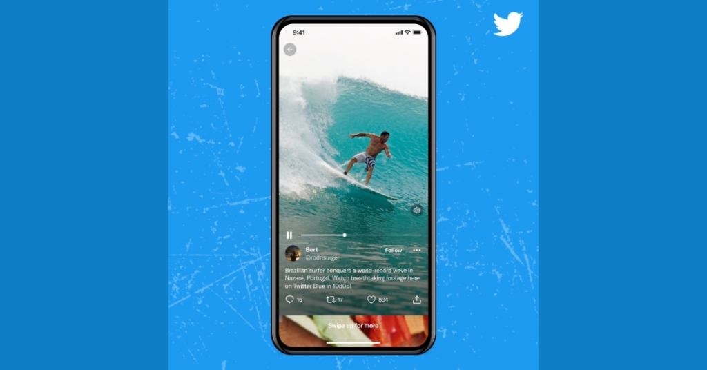Twitter users can now scroll vertically when in full-screen mode