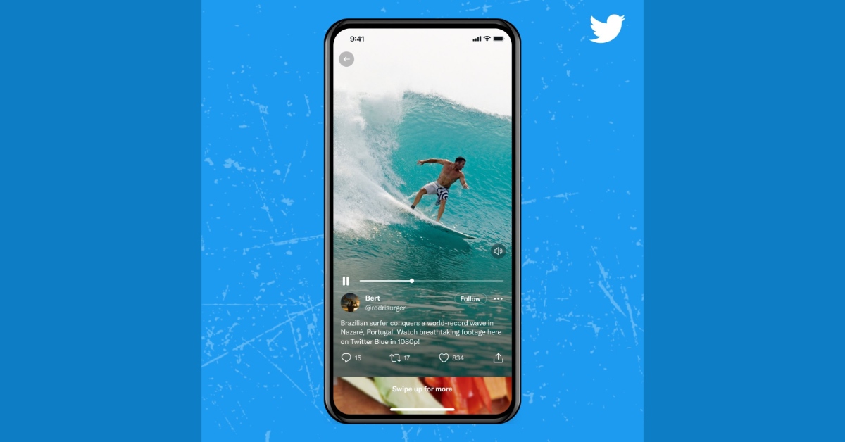 Twitter users can now scroll vertically when in full-screen mode