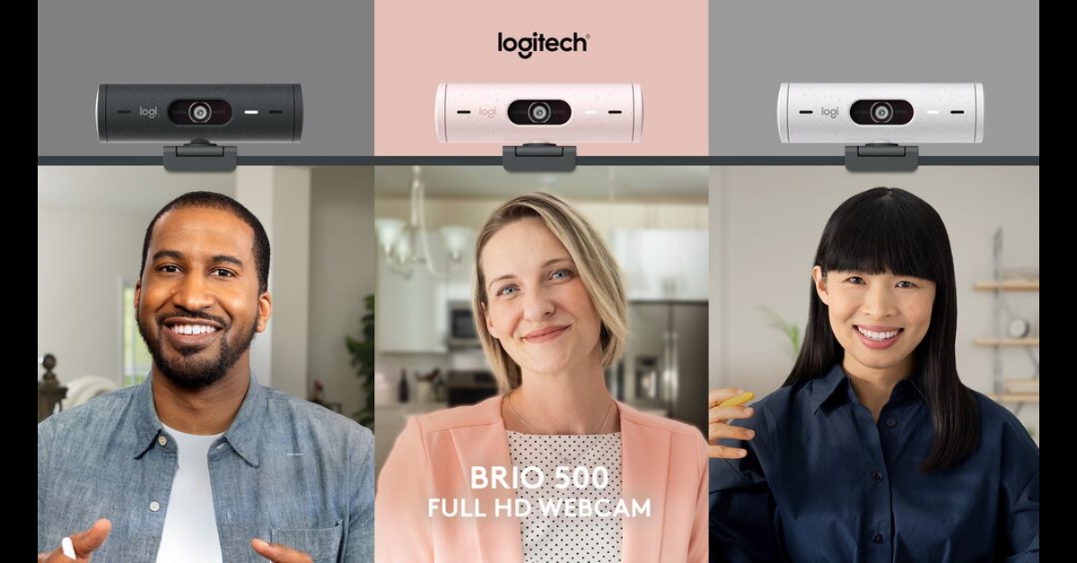 Logitech Brio 500 webcam and Zone Vibe 100 headphones for hybrid ...