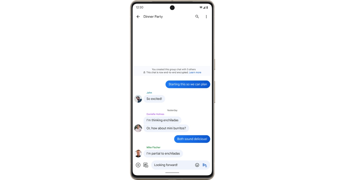 End-to-end encryption will soon be available in Google Messages group chats