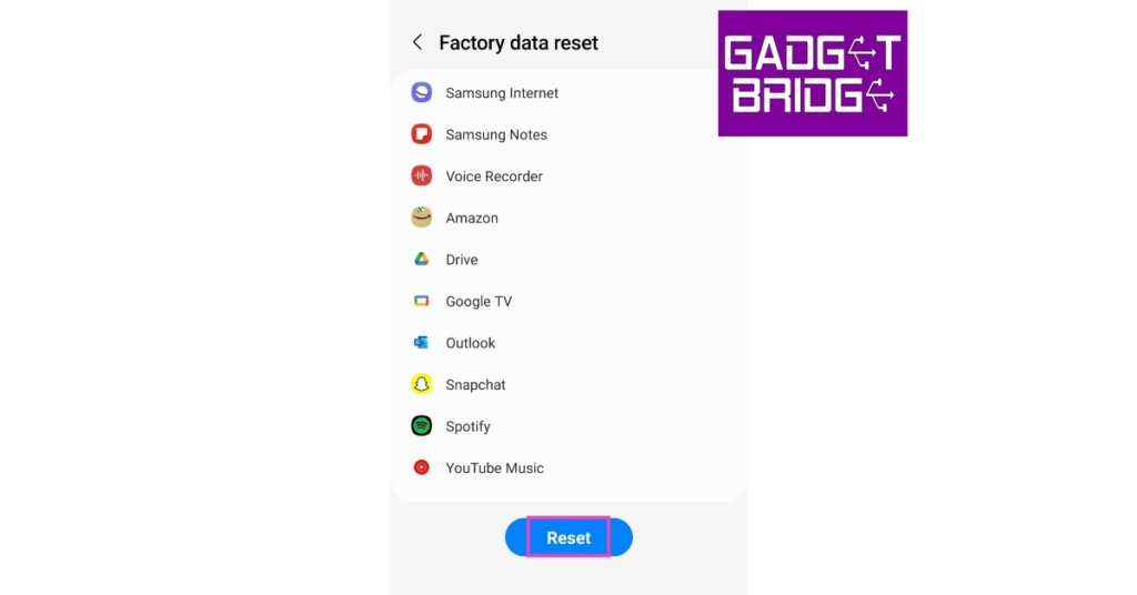 How to perform a Hard reset or Factory reset on a Samsung smartphone?