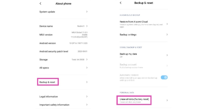 How To Easily Hard or Factory Reset Xiaomi Smartphones?