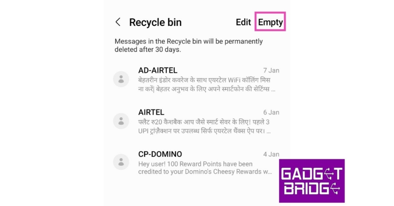 Best ways to empty Recycle Bin on Samsung Galaxy Smartphones
