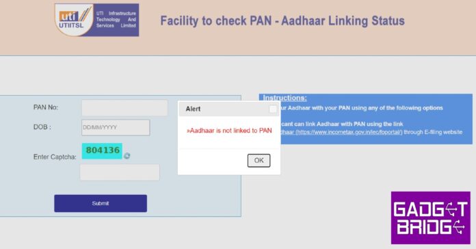 How to check if your AADHAAR is linked to your PAN card?