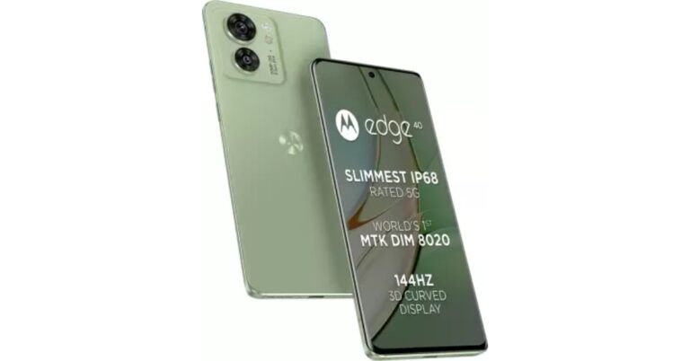 Motorola Edge 40 with 144Hz 3D curved pOLED display launched in India