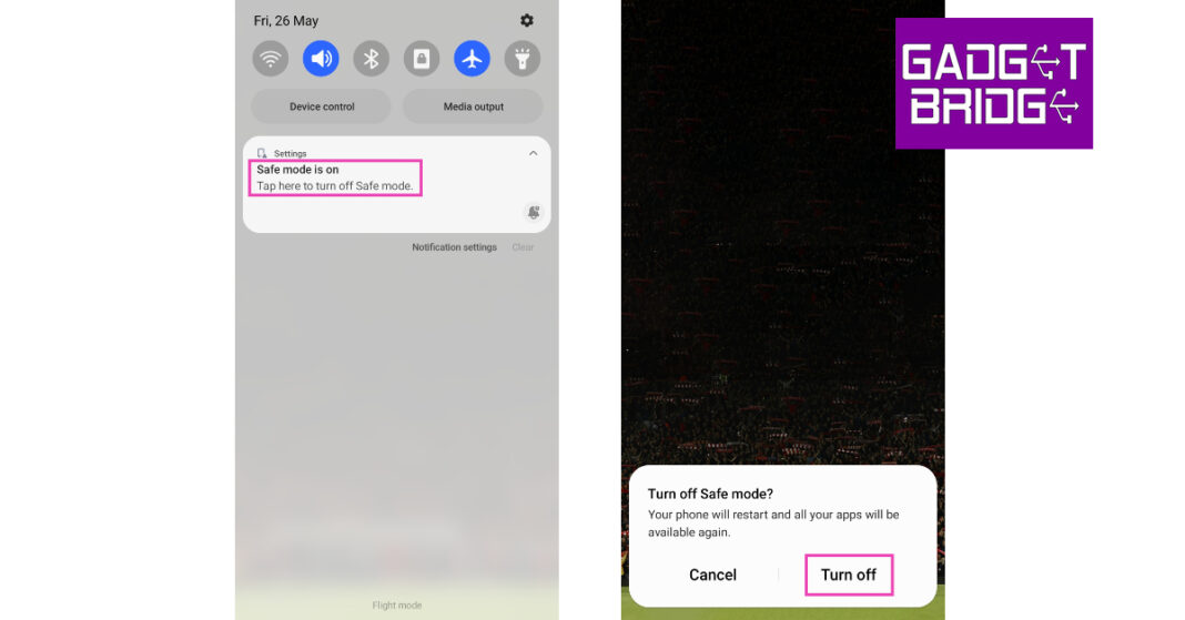 How to turn off safe mode on your Android phone?
