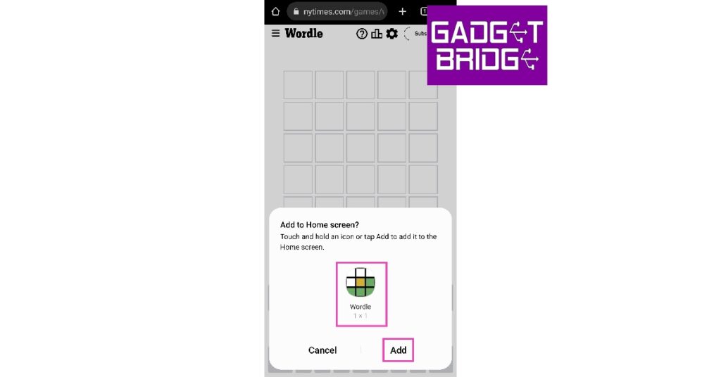 How to Get the 'Wordle' Game on Your Android or iPhone home screen?
