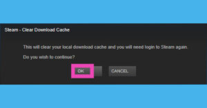 What does clearing Steam’s Download cache do?